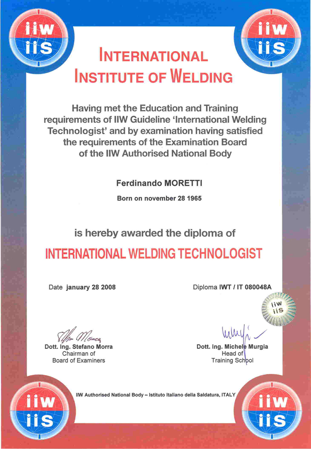 Certification | flag / ferdinando moretti